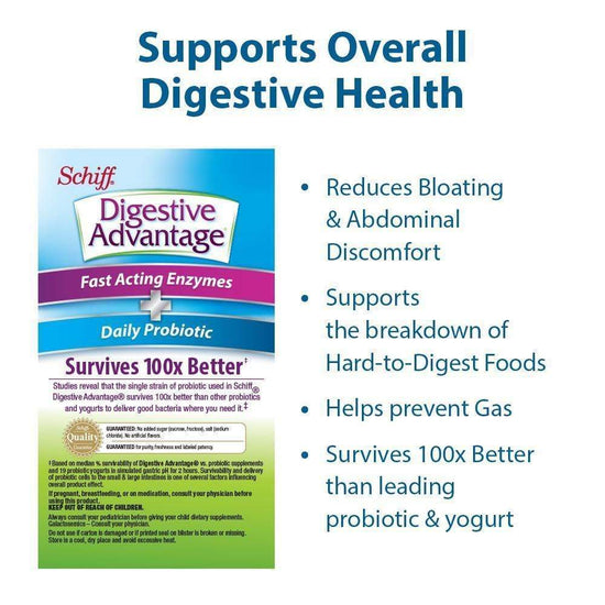 Digestive Advantage Daily Probiotics + Gas Denfense – Schiff Vitamins