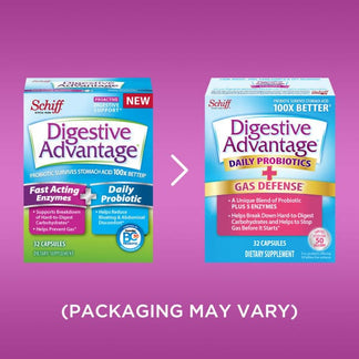 Digestive Advantage Daily Probiotics + Gas Denfense – Schiff Vitamins