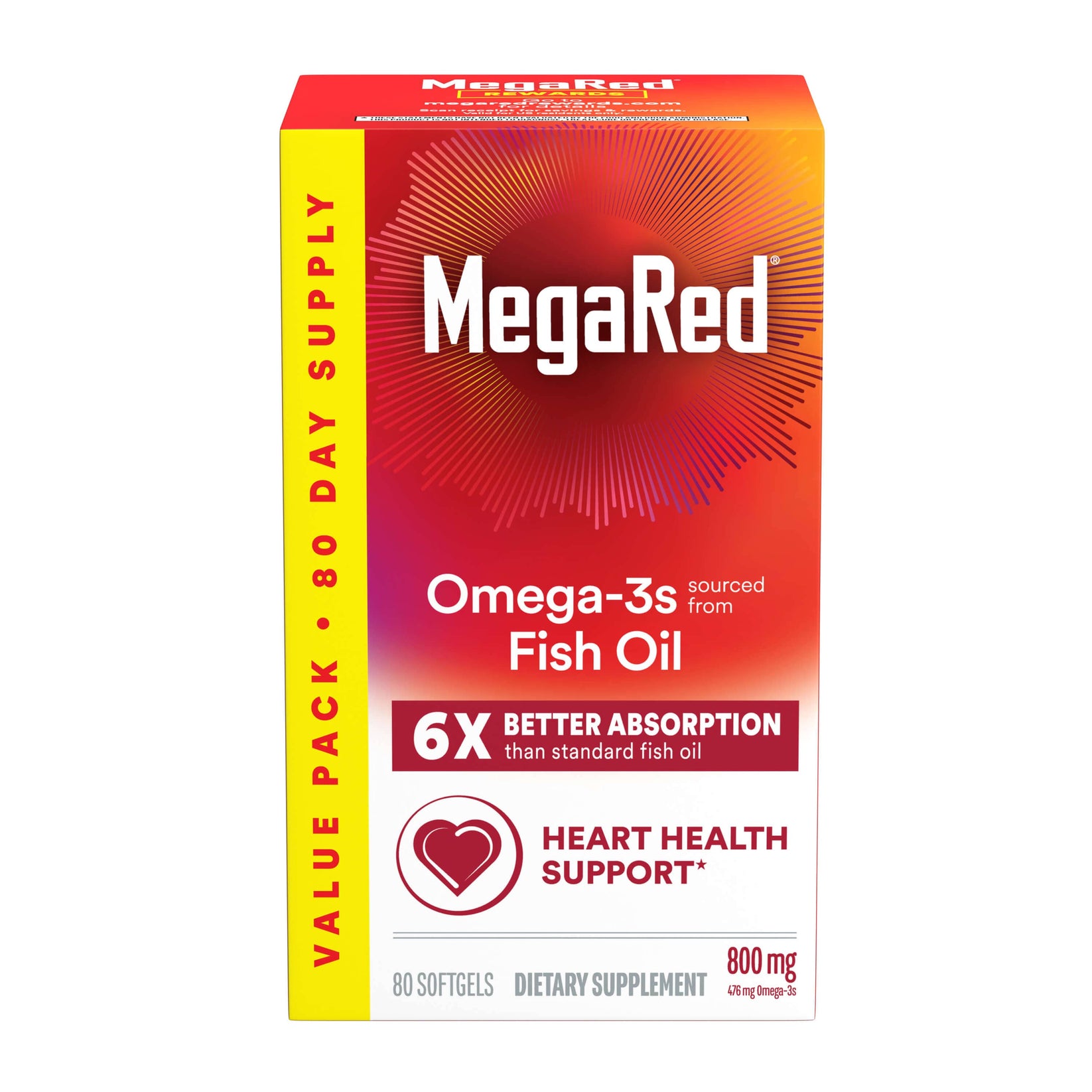 MegaRed Advanced 6X Better absorption 800mg Omega 3 Fish Oil – Schiff ...
