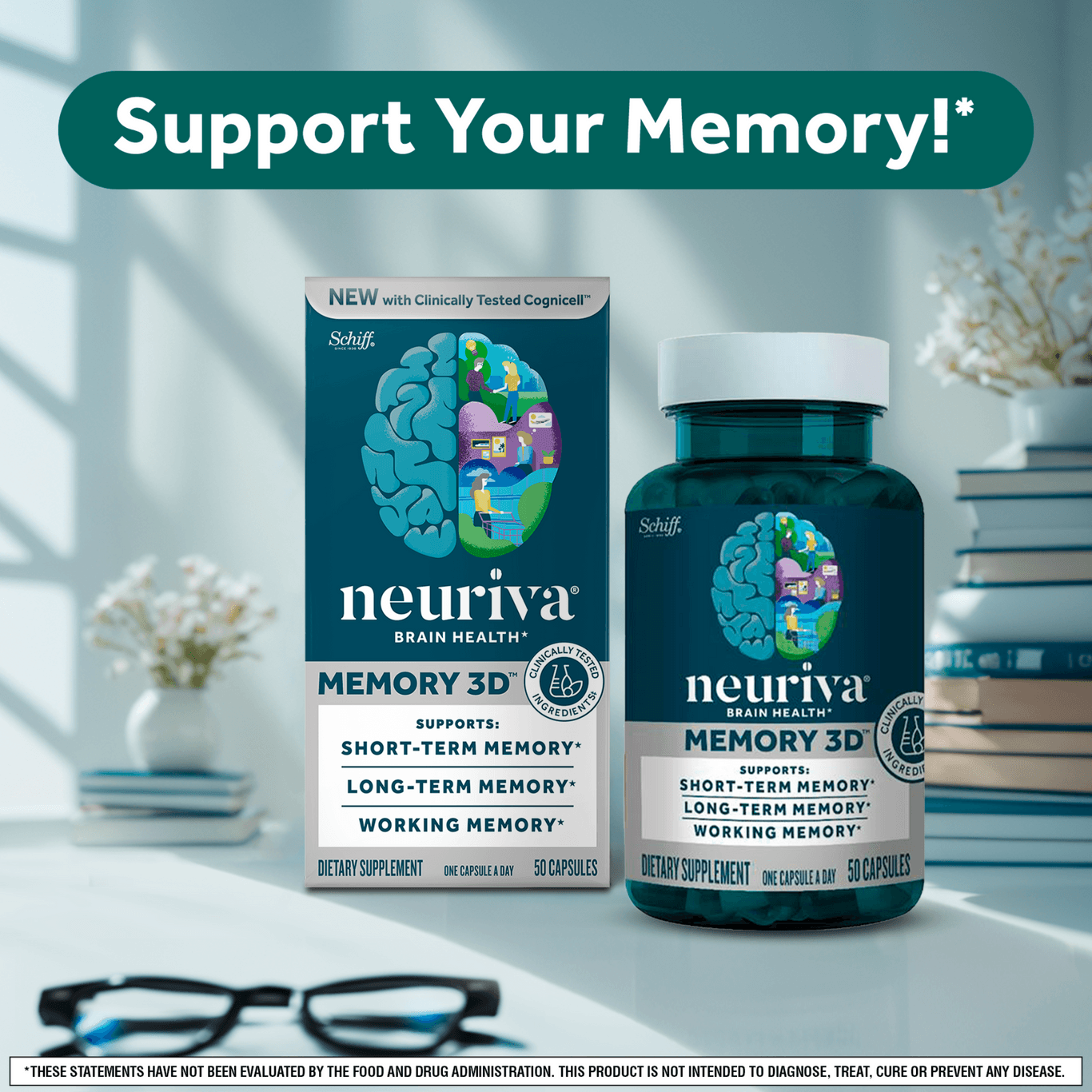 Neuriva Brain Memory 3D | Schiff Vitamins